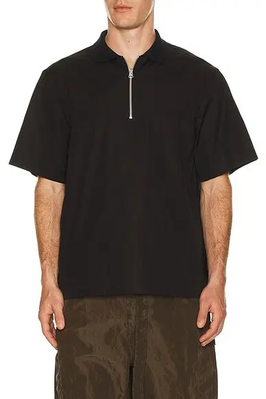 Sacai Poplin Pullover With Half Zip