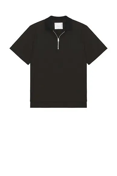 Sacai Poplin Pullover With Half Zip