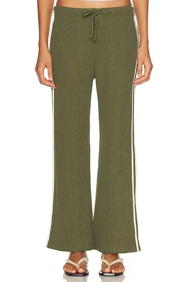 Donni. Thermal Stripe Crop Pant