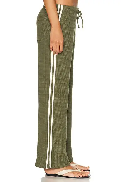 Donni. Thermal Stripe Crop Pant