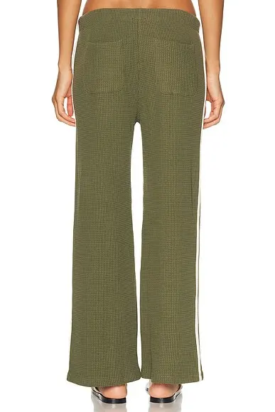 Donni. Thermal Stripe Crop Pant