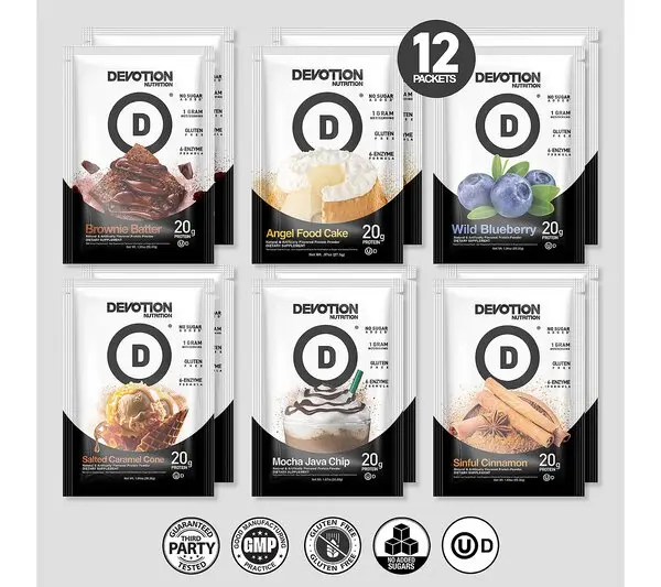 Devotion Nutritionprotein Powder 12 Packets Single Serve