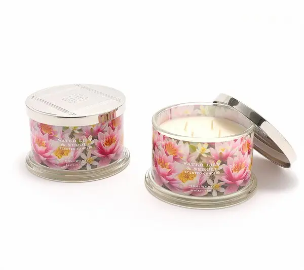 HOMEWORX BY SLATKIN + CO. Homeworx Slatkin + Co S/2 18oz Candles Water Lily & Negroli - One-color