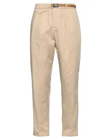 WHITE SAND Straight Leg Cotton-blend Trousers - Beige