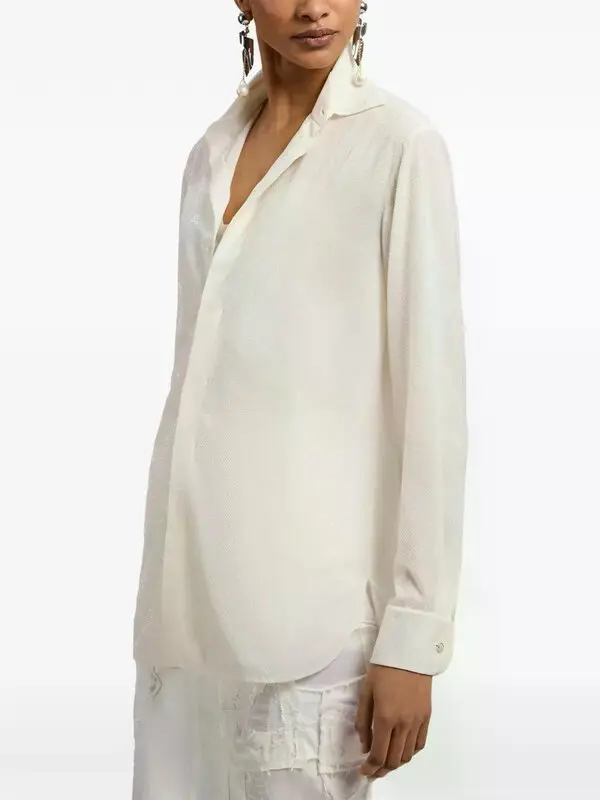 Ralph Lauren Adrien Embellished Silk Shirt