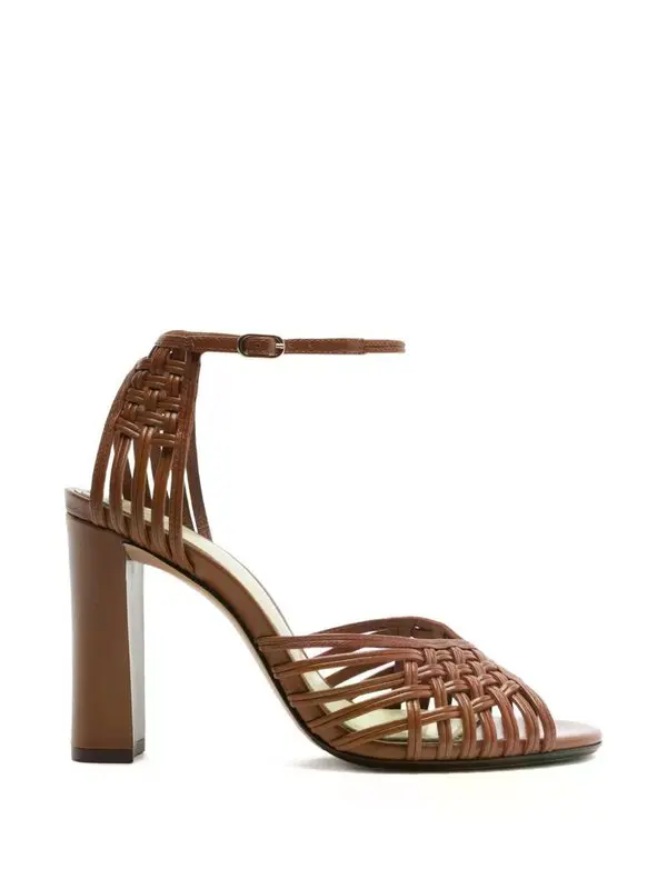 ALEXANDRE BIRMAN Lilian Woven Heeled Sandals - Brown