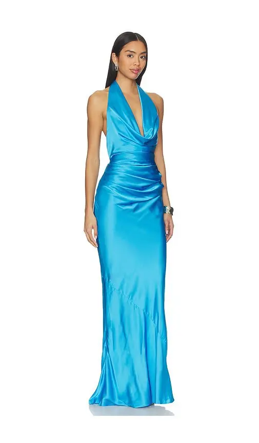 NOOKIE Penelope Drape Gown - Lagoon
