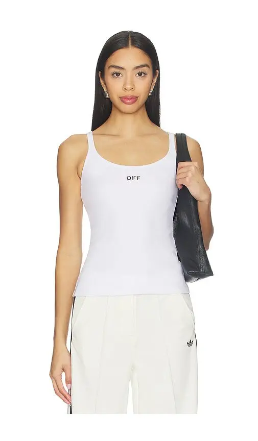 Off-White Off Stamp Rib Tank Top