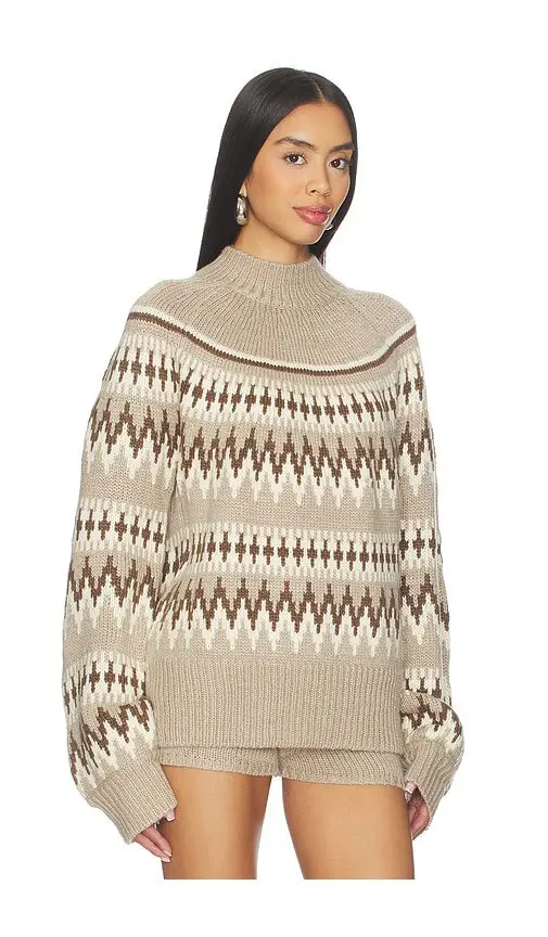 SEROYA Tirza Sweater - Driftwood Fairisle