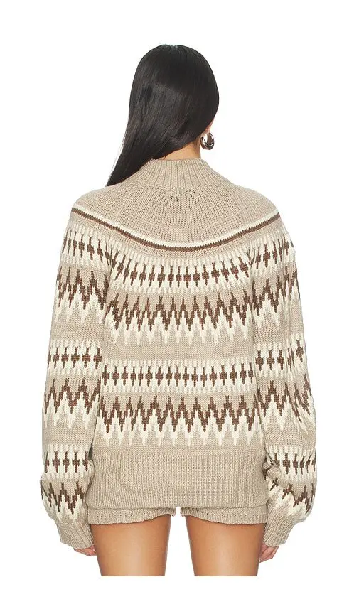 SEROYA Tirza Sweater - Driftwood Fairisle