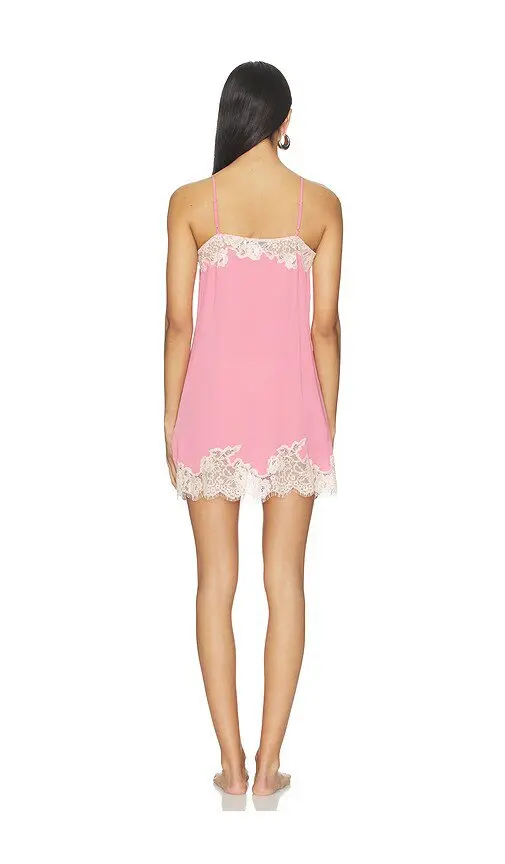 FLEUR DU MAL Juliet Lace Button Slip - Watermelon