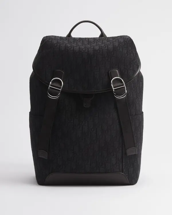 Dior Jett Backpack - Black Dior Oblique Jacquard