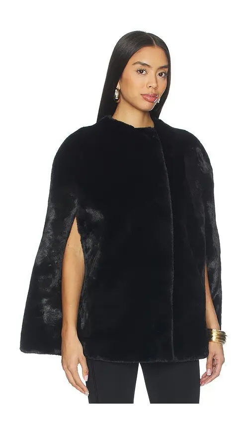 Apparis Sloane Cape With Faux Fur