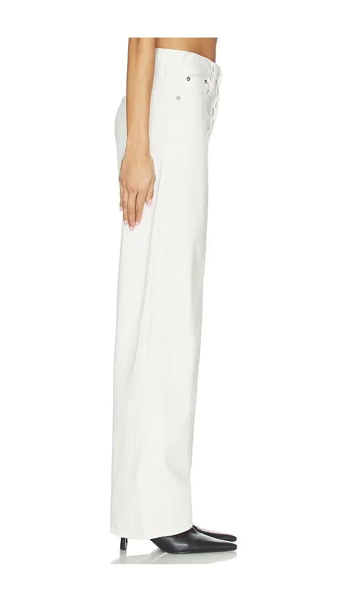 AGOLDE Arc Loose Wide Crop Jeans - White