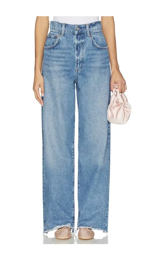 AGOLDE Lyonne Jeans Wide Leg Denim - Blue