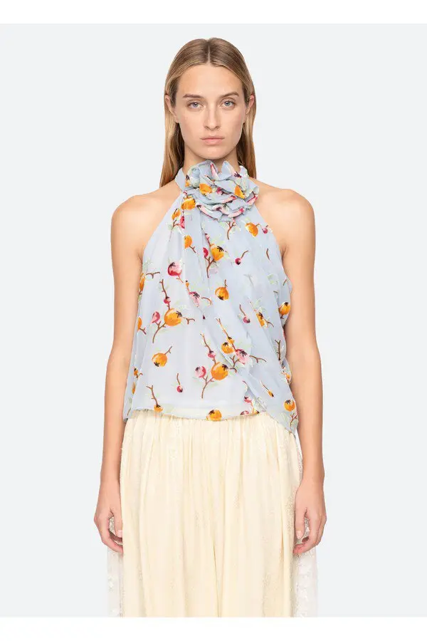 Sea Freya Floral Velvet Burnout Tank Top