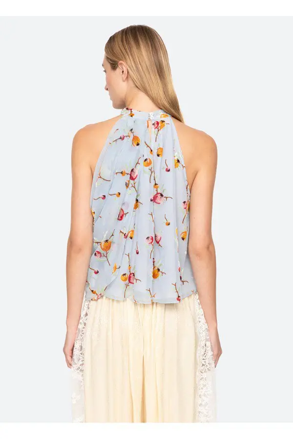 Sea Freya Floral Velvet Burnout Tank Top