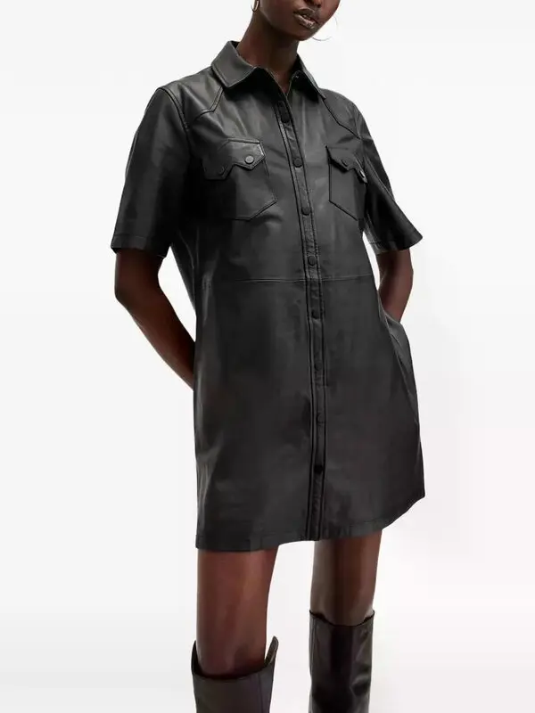 ALLSAINTS Rock Leather Mini Dress