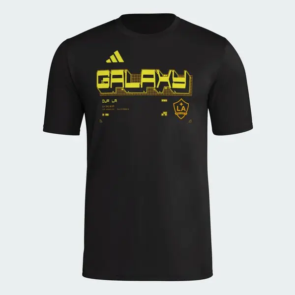 Adidas La Galaxy Short Sleeve Pregame T-shirt Black