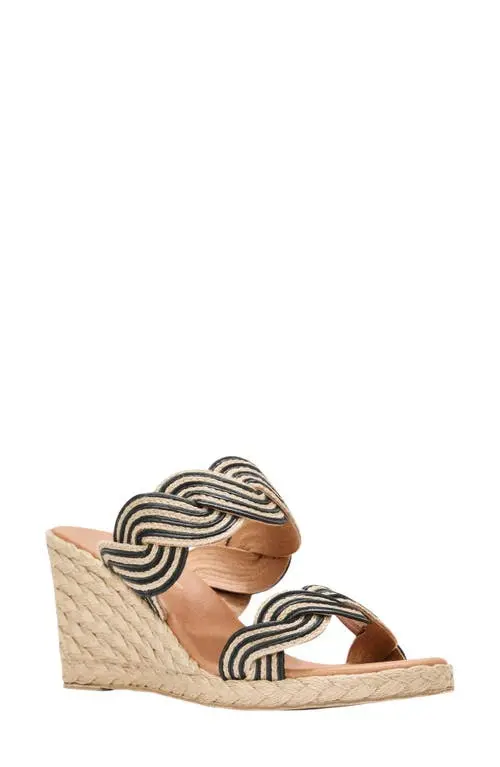 Andre Assous Nolita Twist Wedge Slides - Natural/black