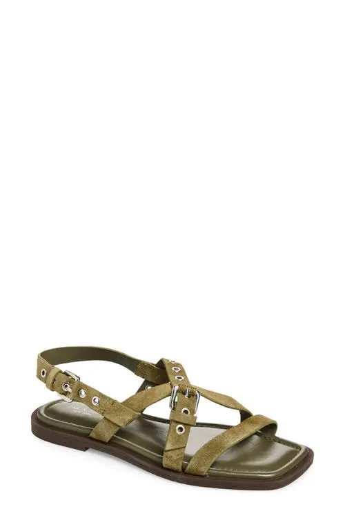 Rag & Bone Harlow Strappy Sandals - Olive Suede