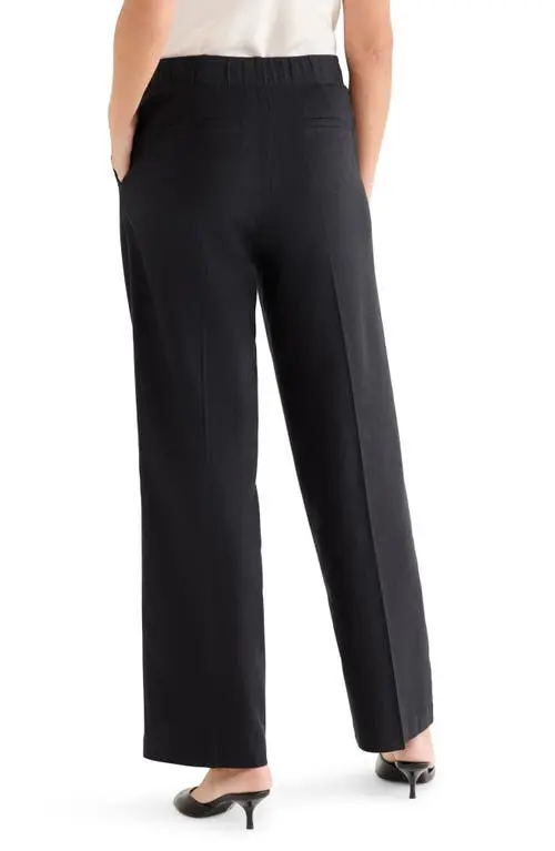 NIC+ZOE Lenox Linen Blend Pants - Black Onyx