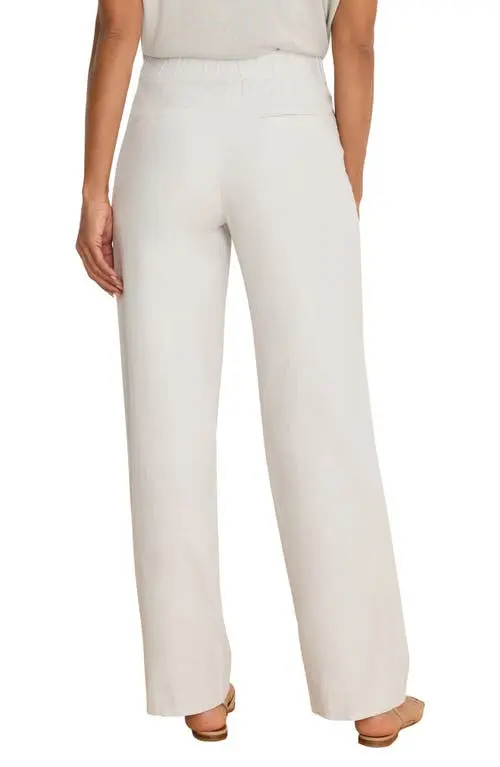 NIC+ZOE Lenox Linen Blend Pants - Silver Wisp