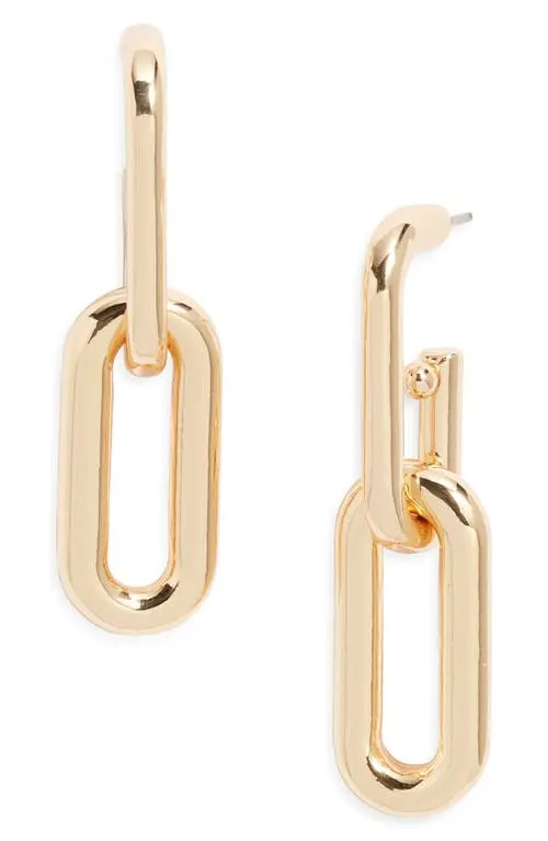 OPEN EDIT Oval Link Drop Earrings - Gold