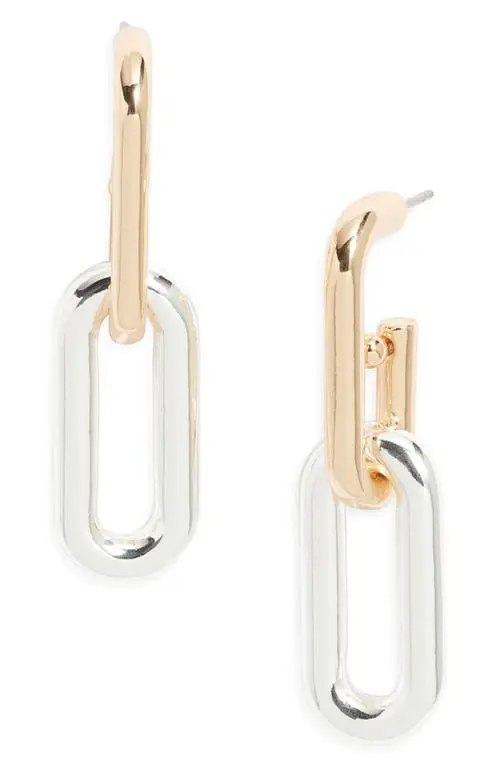 OPEN EDIT Oval Link Drop Earrings - Silverold