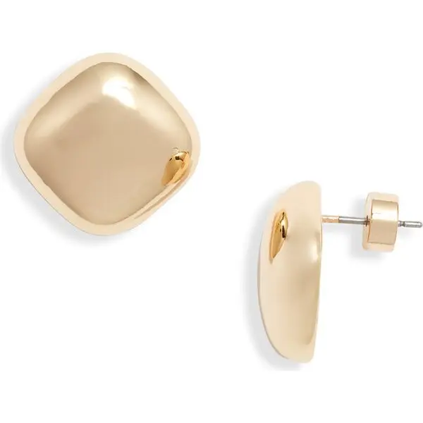 Nordstrom Puffy Square Stud Earrings - Gold