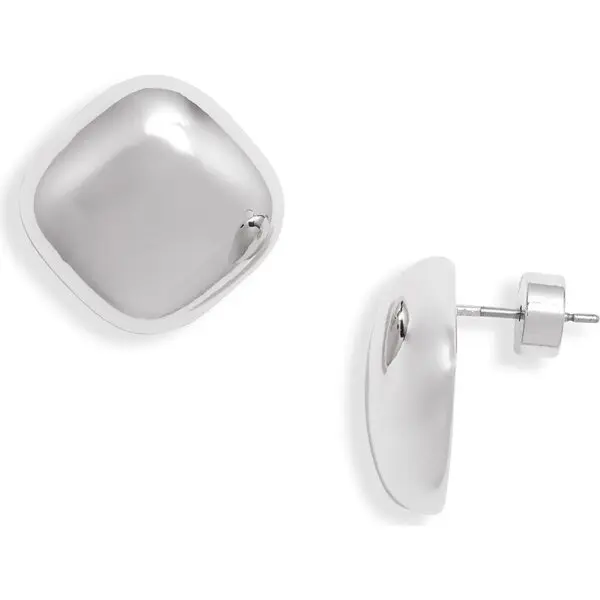 Nordstrom Puffy Square Stud Earrings - Silver