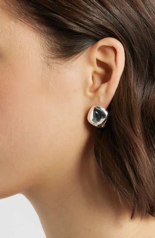 Nordstrom Puffy Square Stud Earrings - Silver