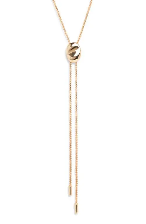 OPEN EDIT Puffy Pebble Bolo Necklace