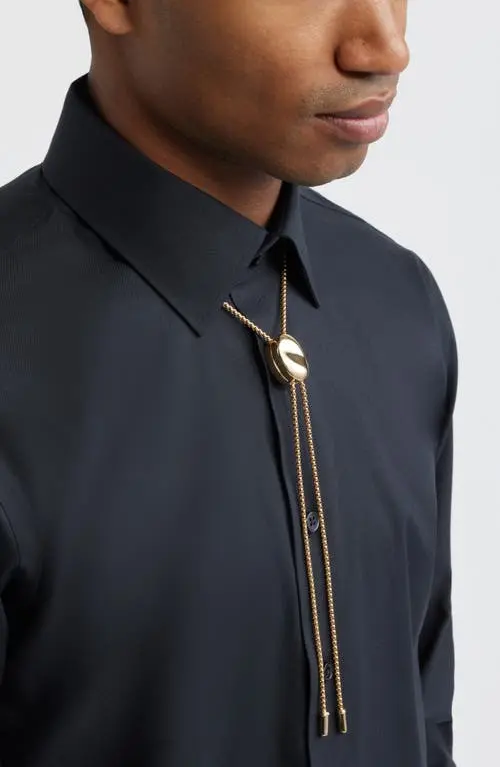 OPEN EDIT Puffy Pebble Bolo Necklace