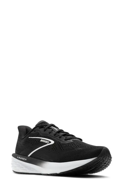 Brooks Launch Running Sneakers - Black/grey/white