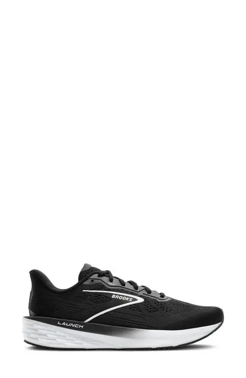 Brooks Launch Running Sneakers - Black/grey/white