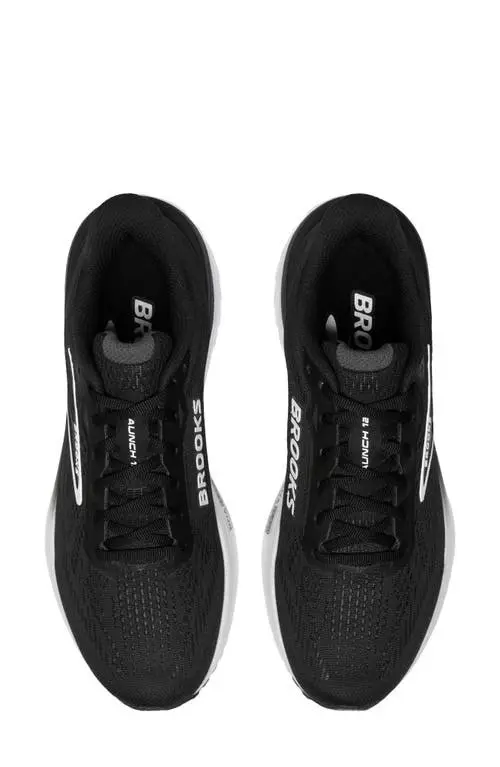 Brooks Launch Running Sneakers - Black/grey/white