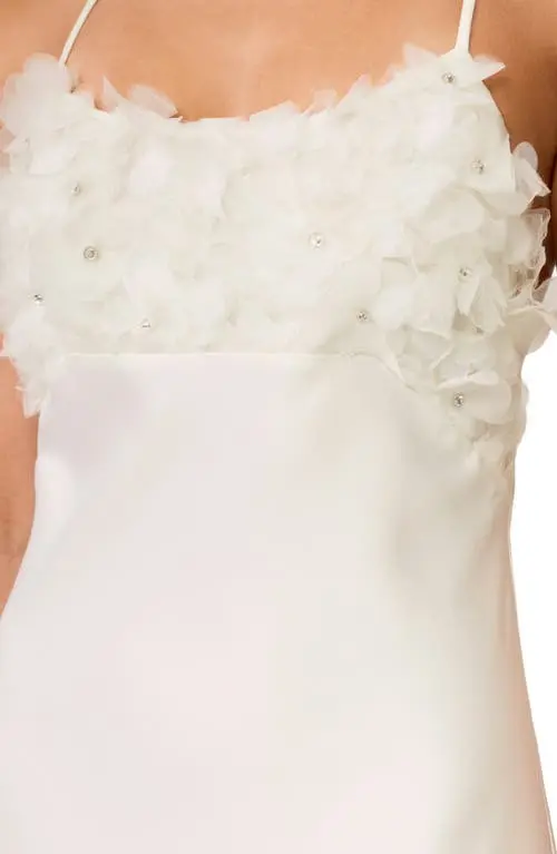 Rya Collection Haven 3d Floral Organza Charmeuse Nightgown