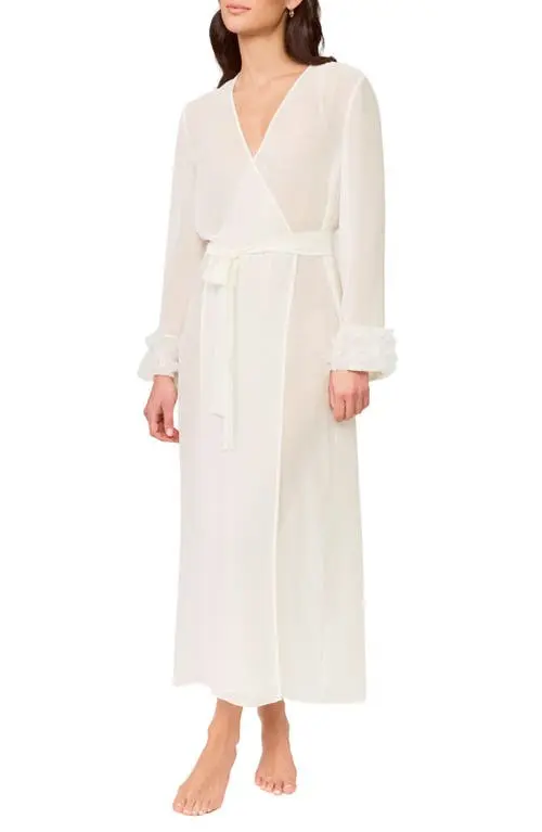Rya Collection Have 3d Organza Chiffon Robe - Ivory