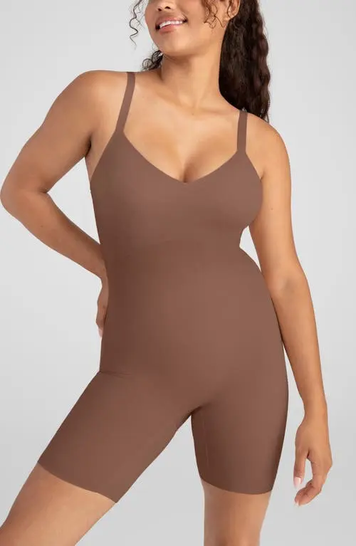 HONEYLOVE Mid-thigh Bodysuit - Toffee