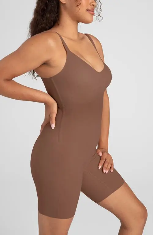 HONEYLOVE Mid-thigh Bodysuit - Toffee