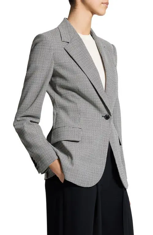 Theory Lynnia Houndstooth Blazer - Black Multi