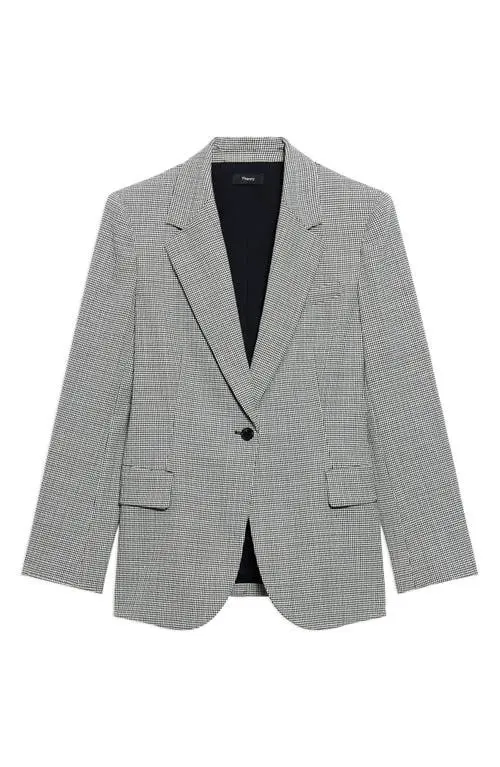 Theory Lynnia Houndstooth Blazer - Black Multi