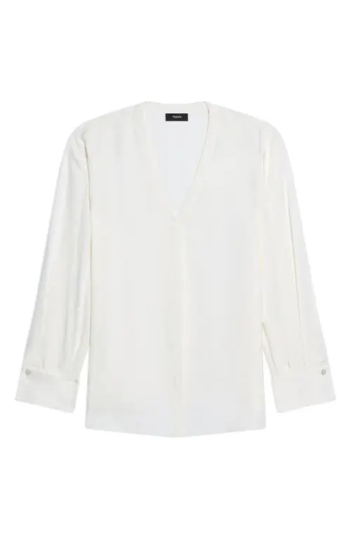 Theory Woven Silk Shirt