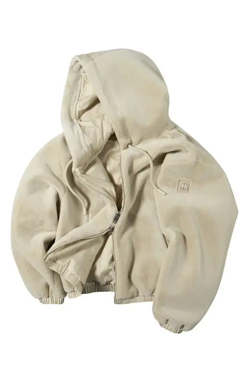 Moose Knuckles Eaton Bunny Reversible Faux Fur Hooded Jacket - Alabaster/monogram