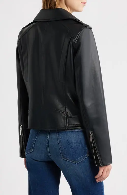 Michael Kors Faux Leather Moto Jacket