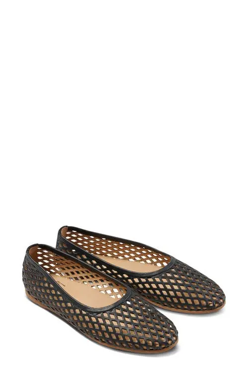 Beek Swiftlet Perforated Ballerina Shoes - Black