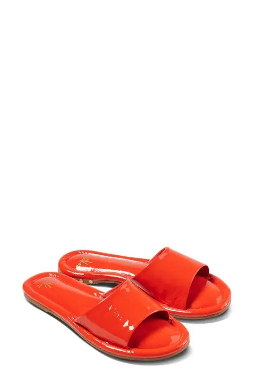 Beek Songlark Leather Slide Sandal - Tomato