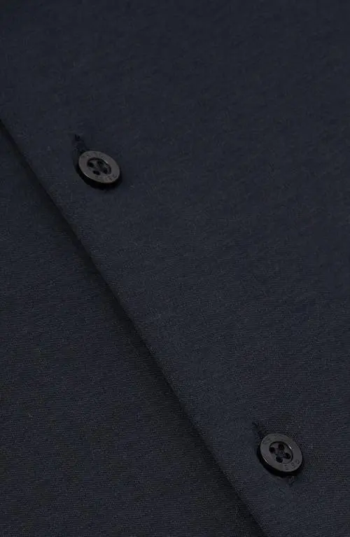REISS Duke Air-water Slim Fit Knit Button-up Shirt - Navy