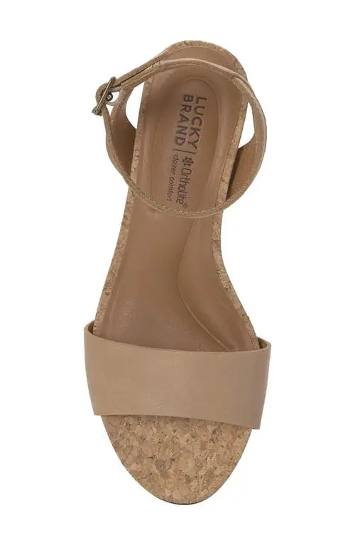 Lucky Brand Ankle Strap Platform Wedge Sandals - Cortado